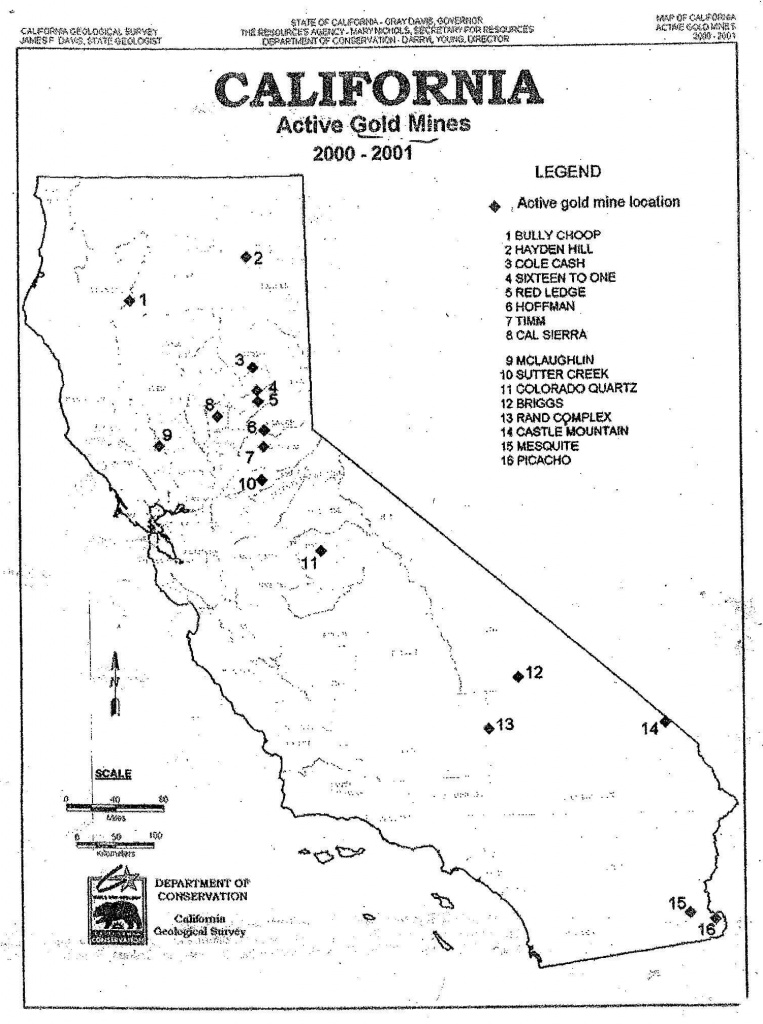 Map of California Mines - 911Metallurgist
