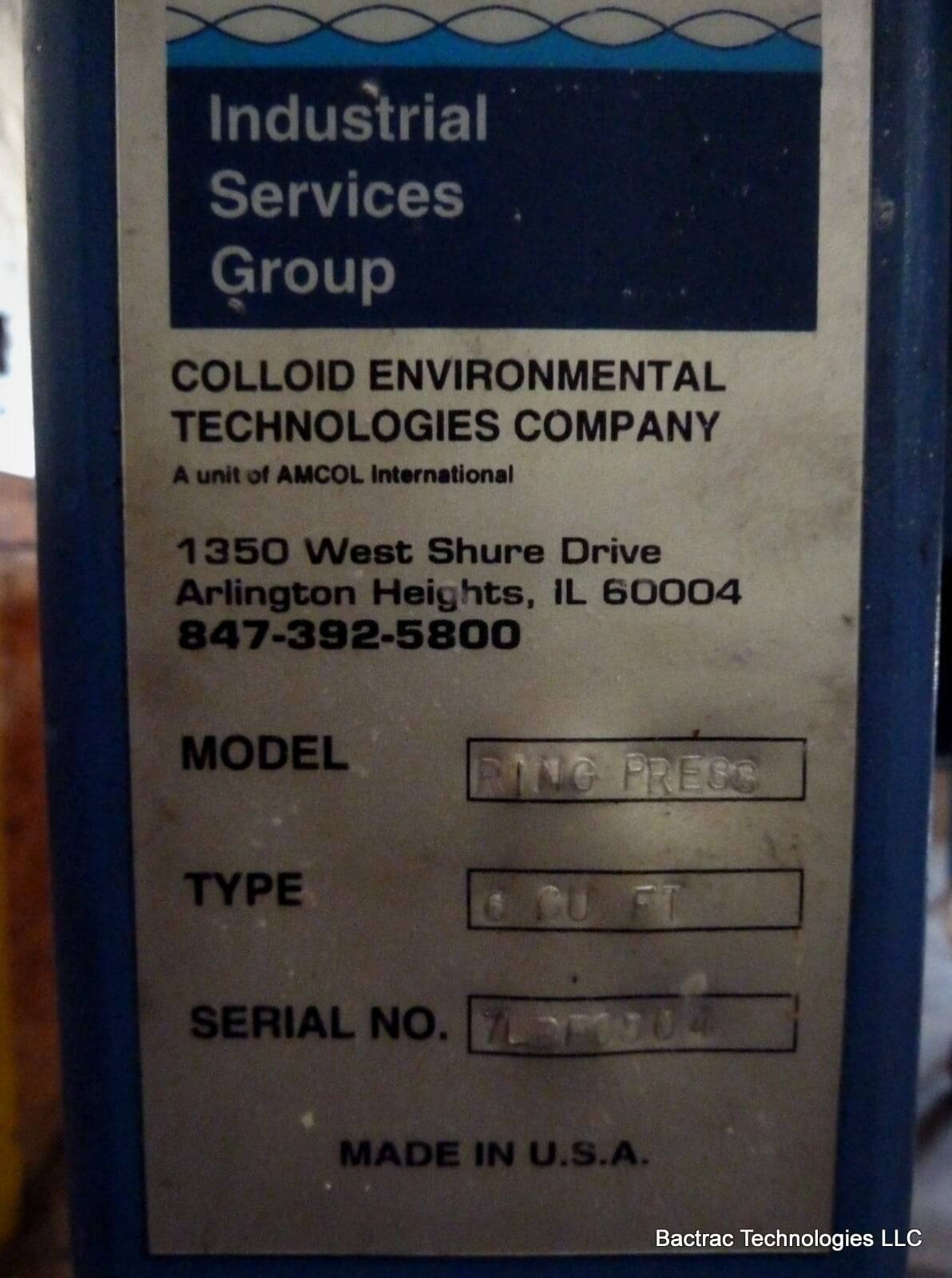 Small Filter Press -Cetco for Sale