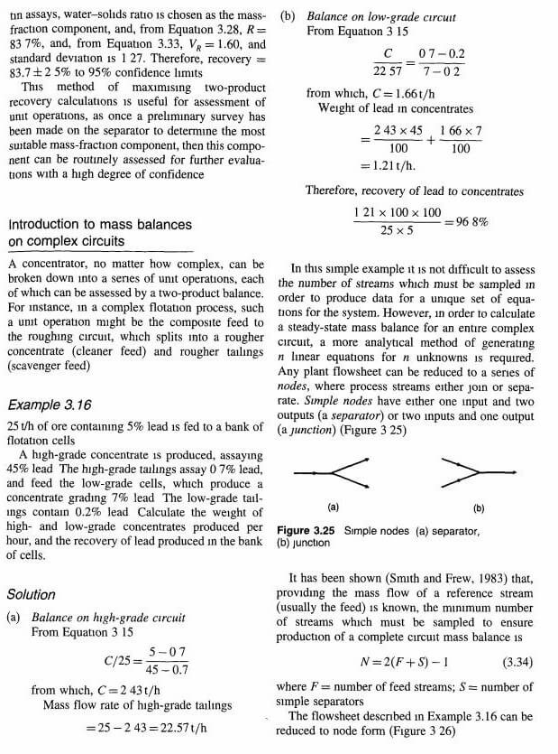 Metallurgical Accounting & Material Balancing: Two Product Formula