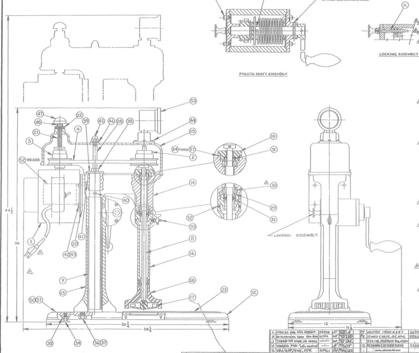D12 Laboratory Flotation Machine Drawings & Dimensions