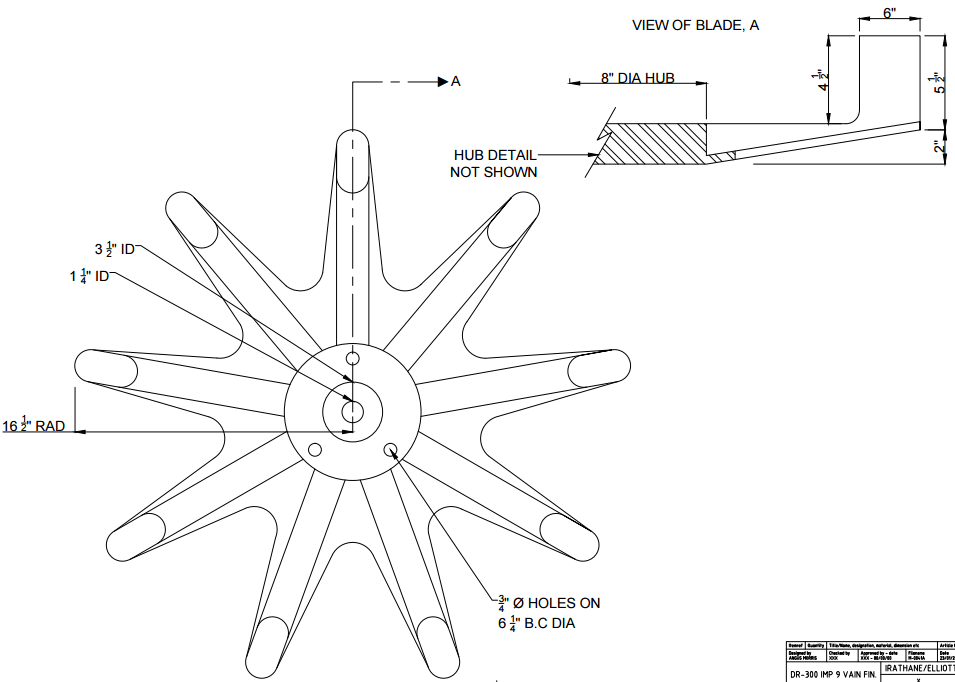 DR-300 Flotation Agitator Mechanism Drawings