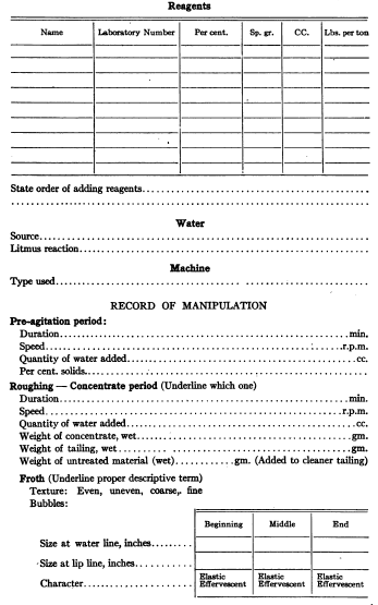 Flotation Equipment and their Test Procedures