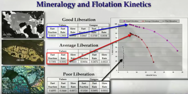 Flotation Kinetics: Mass & Water Recovery VS Entrainment & Mineralogy