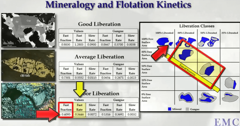 Flotation Kinetics: Mass & Water Recovery VS Entrainment & Mineralogy