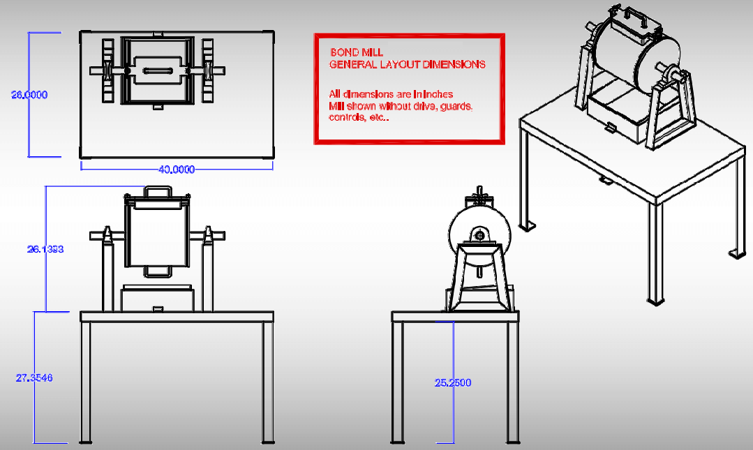 Bond Work Index Test Ball Mill