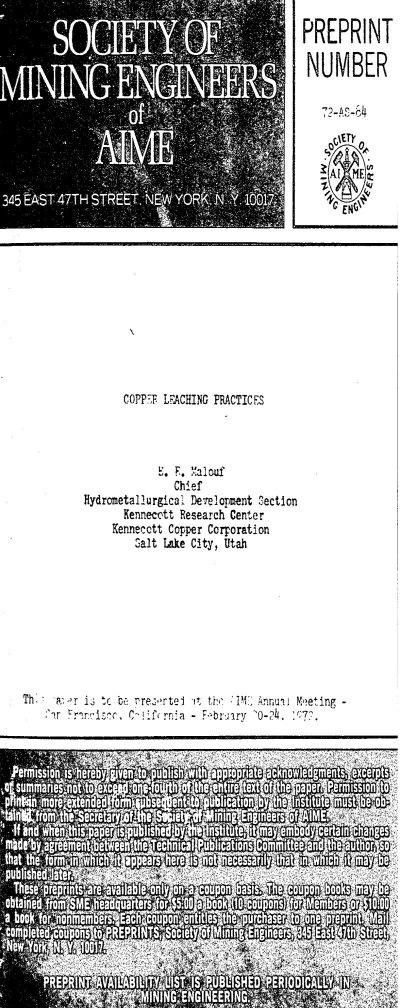 Copper Leaching Method - 911Metallurgist