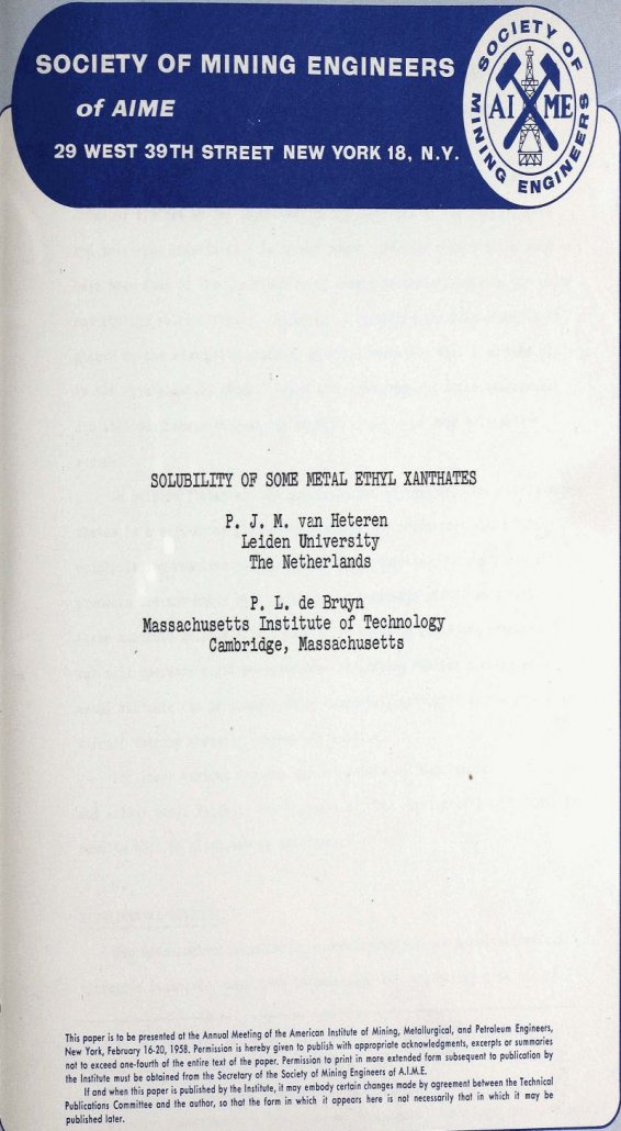 Metal Ethyl Xanthates Solubility - 911Metallurgist